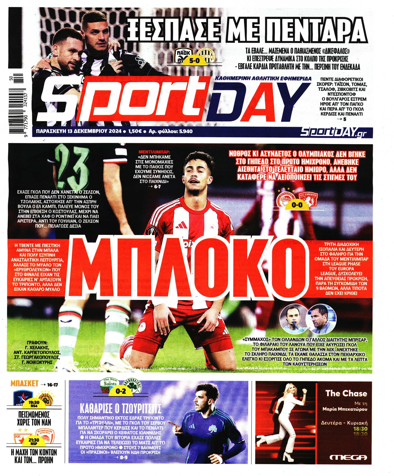 Πρωτοσέλιδα αθλητικών εφημερίδων