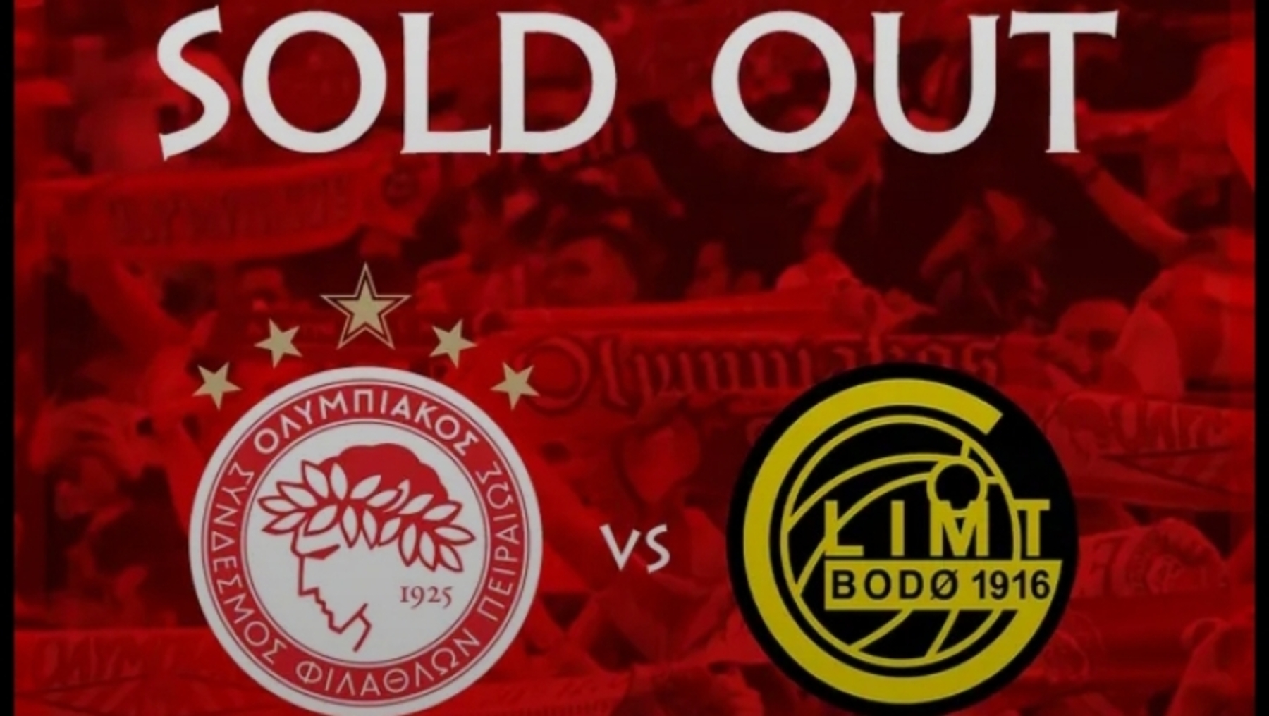 Sold Out το Ολυμπιακός - Μπόντο Γκλιμτ